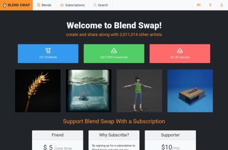 Blend Swap_Blend Swap官网入口网址，3d模型上传与下载网站，以前好像是免费的，现在登录后下载貌似有限制，可以试试看 - 发现AI
