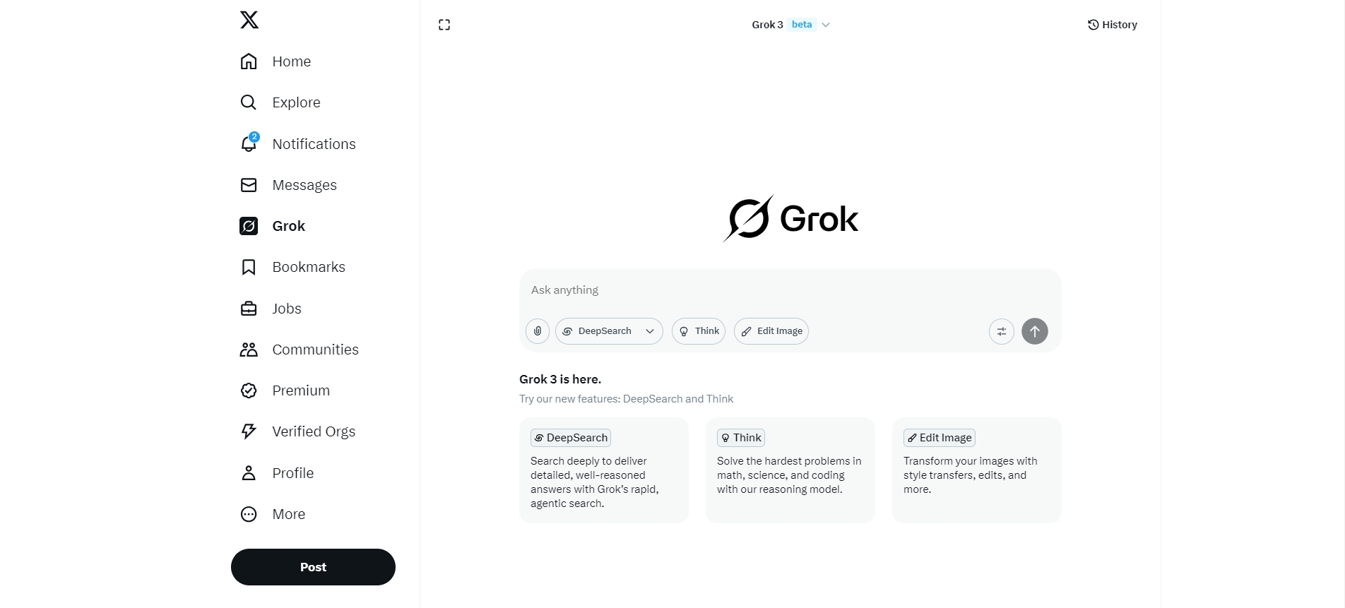 DeeperSearch_马斯克旗下Grok推出的一款AI搜索功能 - 发现AI